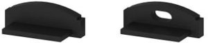P4-3 Strip Recessed Black Profile Set Of End Caps (For C1 & C4 Diffusers)