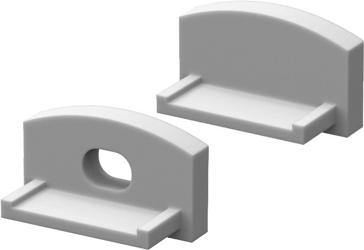 P4 Strip Recessed Profile End Cap Set - 770401