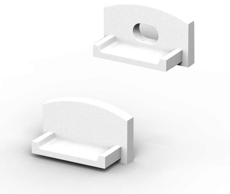 (For P4-1 with C1 Diffusers) Tech Light Set of End Caps (White)