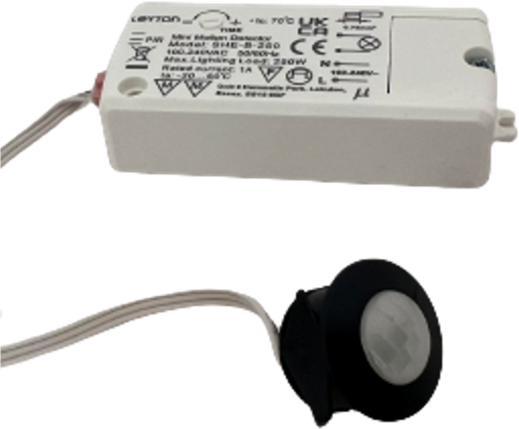 PIR Sensor Switch - Black (PIRSENTIM-BL) | Smart Lighting Control