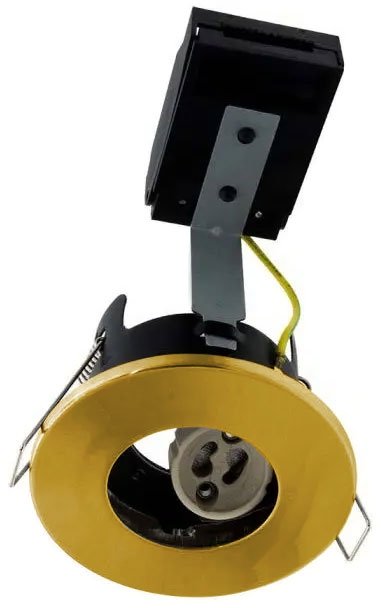 Polished Brass Canless GU10 Fire Rated IP20 Downlight