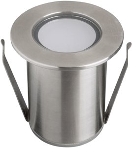 Robus Kinglet 0.6W LED In-ground Light IP68 Brushed Chrome 3000K