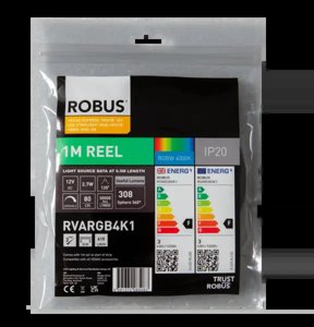 Robus Vegas Express 4.8W/m 12V LED Striplight 3000K IP20 - 1m