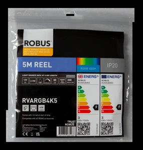 Robus Vegas Express 14W/m 12V LED Striplight RGB+White 4000K IP20 - 5m