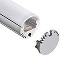 Robus EXTRUSION Circular 24mm Anodised Aluminium 2m