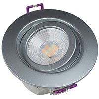 Robus GEM CCT4 6W Silver LED Gimbal Dimmable Downlight