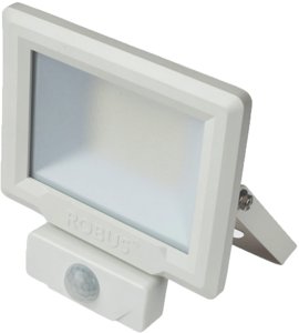 Robus HiLume 10W LED Flood Light with PIR IP65 White 4000K