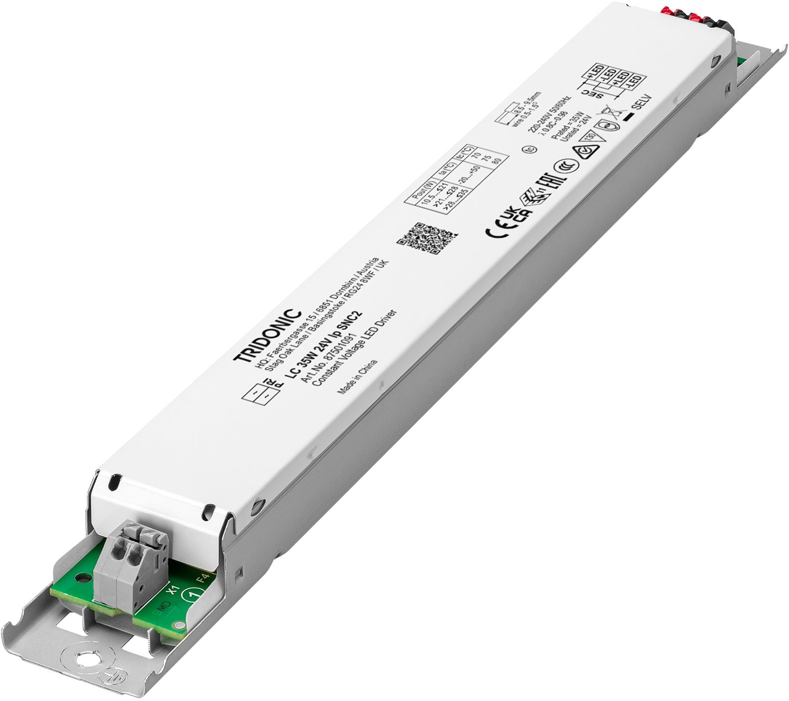 Tridonic Linear LED Driver 35W 438-1458mA 24V - Model 87501091