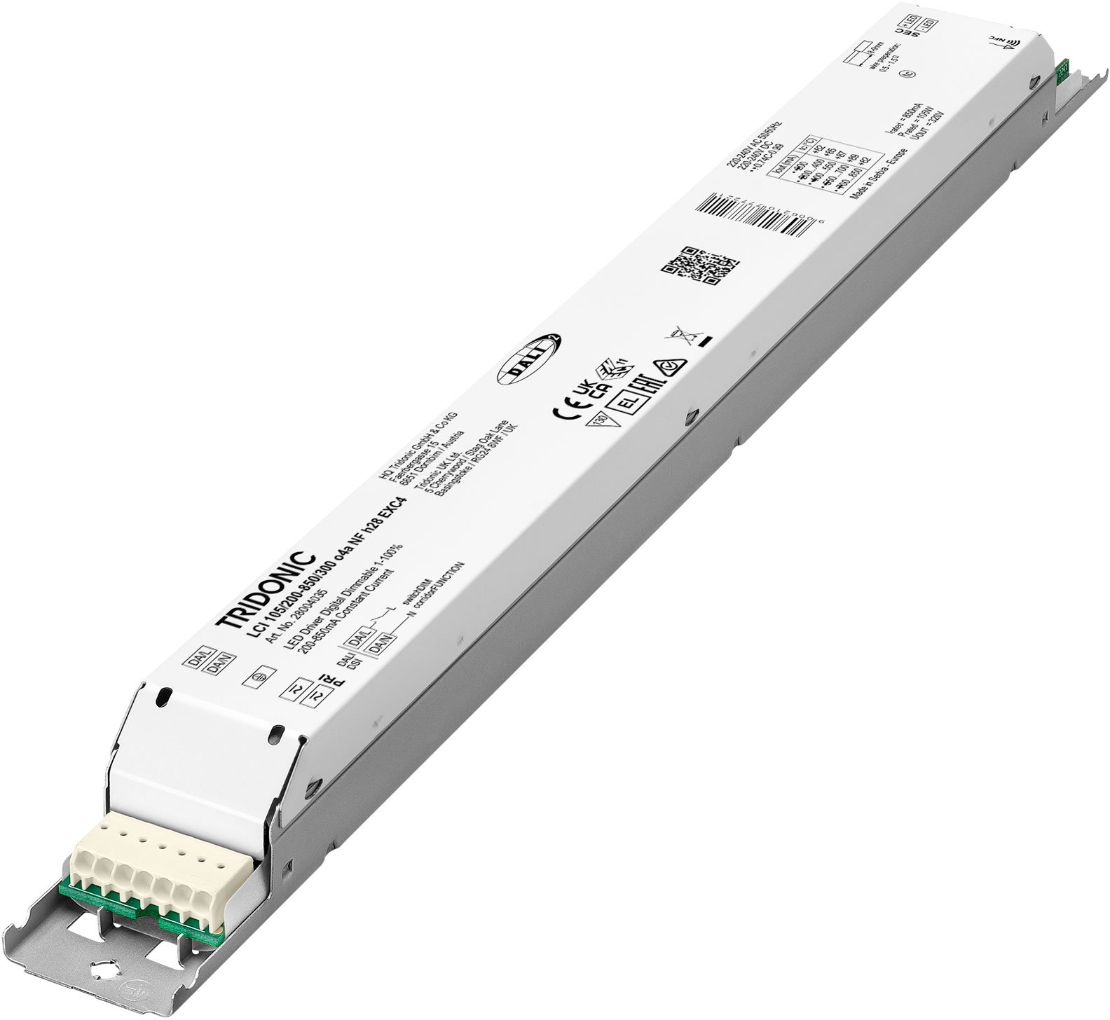 Tridonic 28004035 Linear LED Driver | LCI 105W 200-850mA o4a NF h28 EXC4