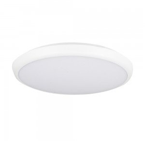 12W IP65 Slim Round LED Dome Bulkhead Fitting in Cool White