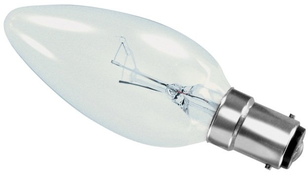Candle 40 Watt SBC Clear Warm White Bulb