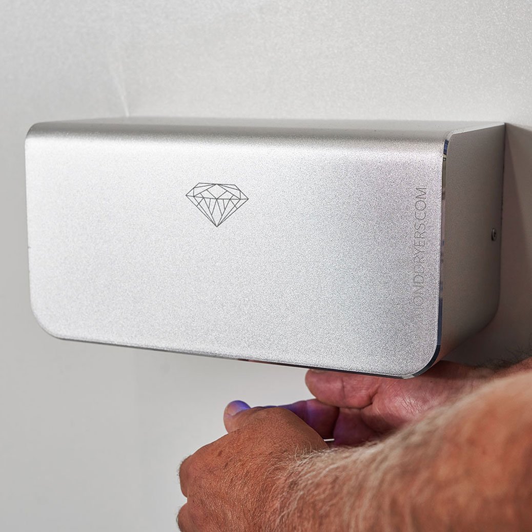 Diamond Hand Dryer - 300W - Anodised Silver (Part Number: HD-D380S)