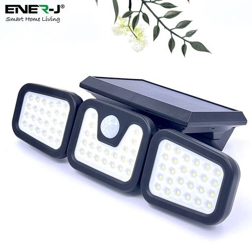 T728: Solar Wall Light with Sensor, 3 Heads, 6.5W with Remote