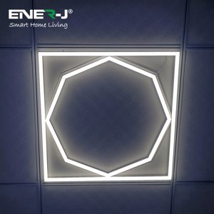 E818 600x600mm LED Frame Panel Light â 40W, 4000 Lumens, 6000K, Hexagon ...
