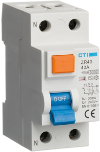 ZR40/A Red Arrow 40A RCD â 30mA Type A Residual Current Device