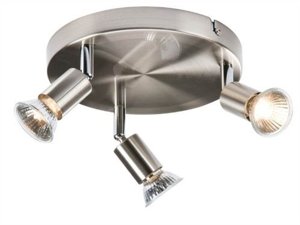 Knightsbridge 3 Way Spotlight Brushed Chrome