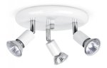 3 Way IP44 Round Bathroom Spotlight Chrome Plated