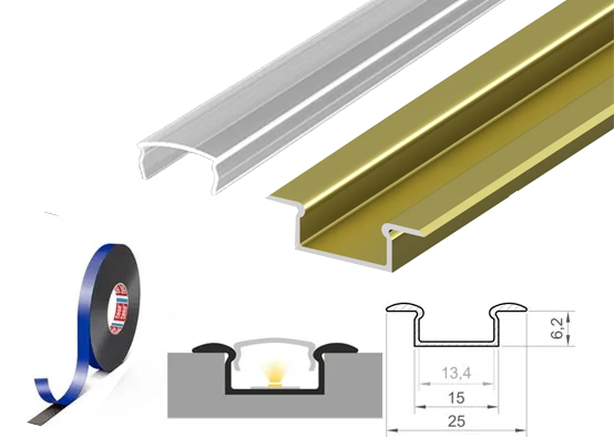 Group Illuminate with Elegance: 2m Surface Mounted Aluminium LED ...