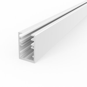 1m White LED Profile White P10-4 (19.3mmx12.5mm)