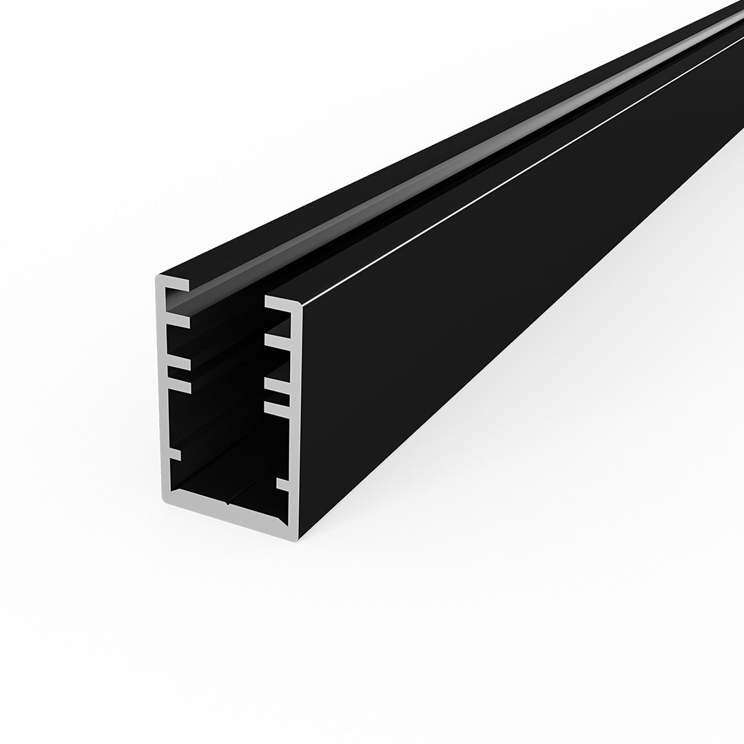 1m Black LED Profile White P10-4 (19.3mmx12.5mm)