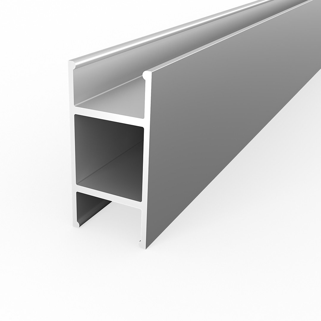 1m Surface Mounted LED Profile Silver Anodised P13-10 (47mmx23mm)