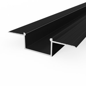 1m Recessed LED Profile Black P14-3 (22mm x 12.5mm)