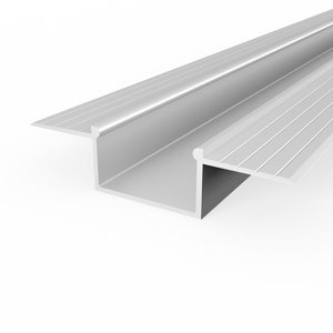 1m Recessed LED Profile Silver Anodised P14-3 (22mm x 12.5mm)