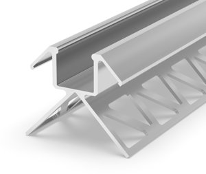 2m Recessed LED Profile Silver Anodised P17-3 (33mm x 13.2mm)