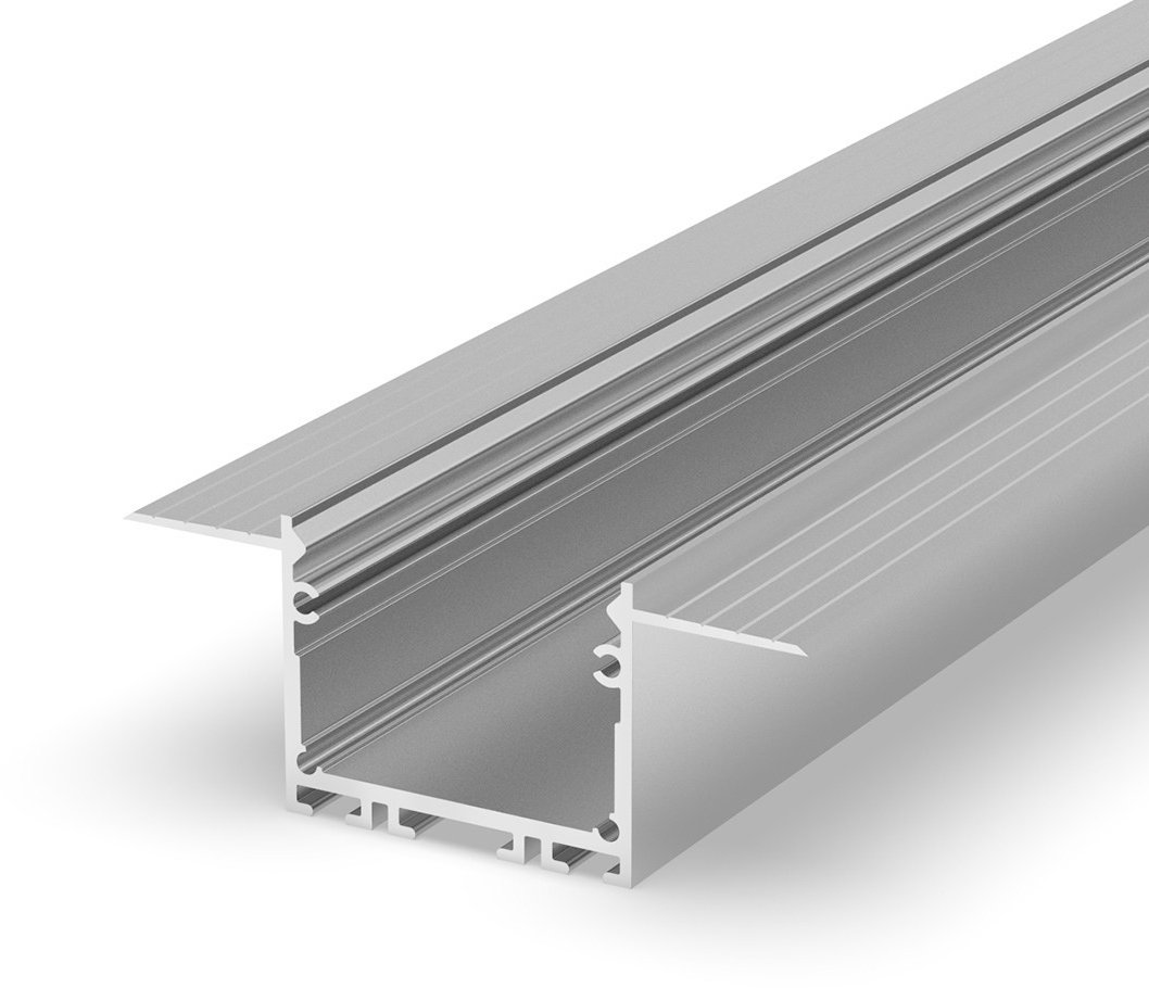 1m Architectural LED Profile Silver Anodised P22-7 (31.4mm x 25mm)