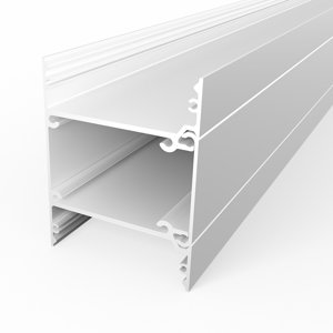 2m Surface Mounted LED Profile White P23-10 (48mm x 61mm)