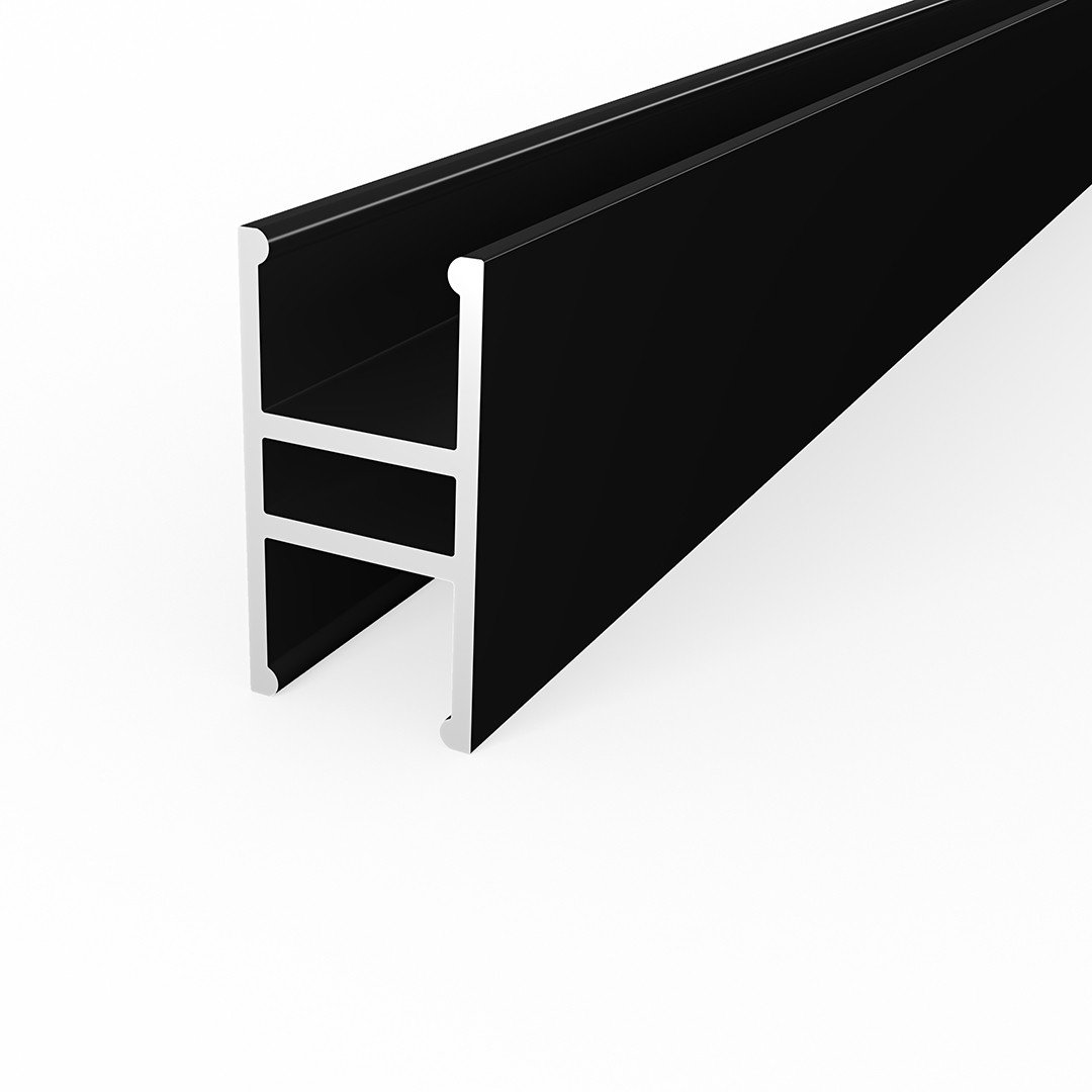 2m Surface Mounted LED Profile Black P5-10 (30.6mmx16.2mm)
