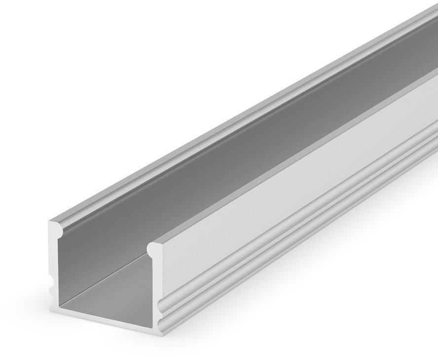 2m Surface Mounted LED Profile Silver Andodised P5-2 (16.2mm x 12mm)