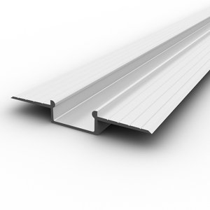 1m Recessed LED Profile White P6-3 (45mm x 7mm)