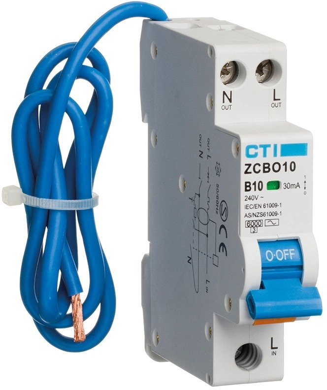 ZCBO10/M/A Red Arrow 10A Mini RCBO â Single Pole Type A for Enhanced ...