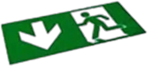 Robus Exit Box Spare Running Man Legend Down - R8EMD