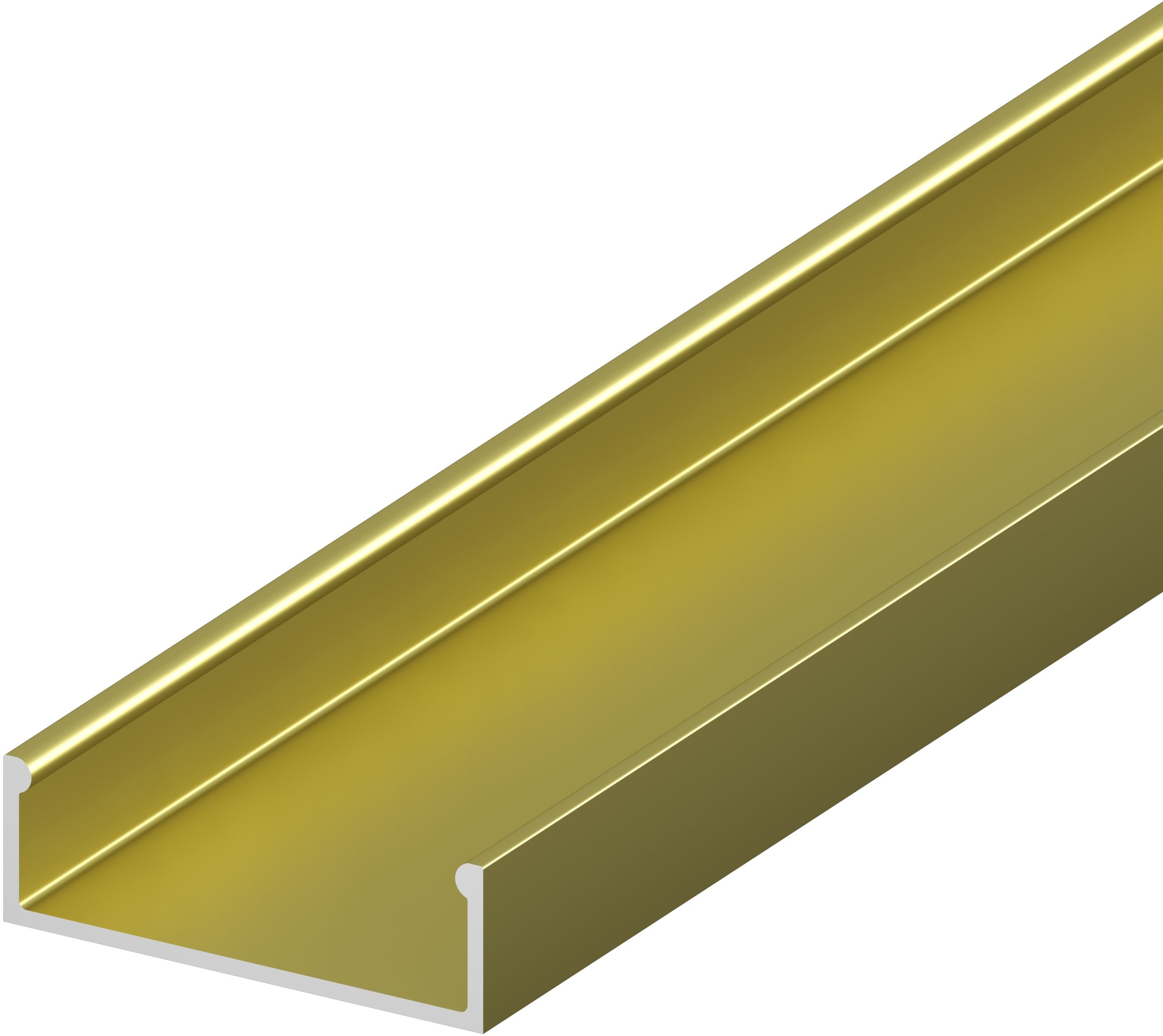 2 Metre Surface Mounted Gold/Brass LED Profile P13-1 (30.8mm x 10mm ...