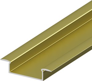 2 Metre Recessed Gold/Brass LED Profile P14-1 (45.8mm x 9.2mm) - Part ...
