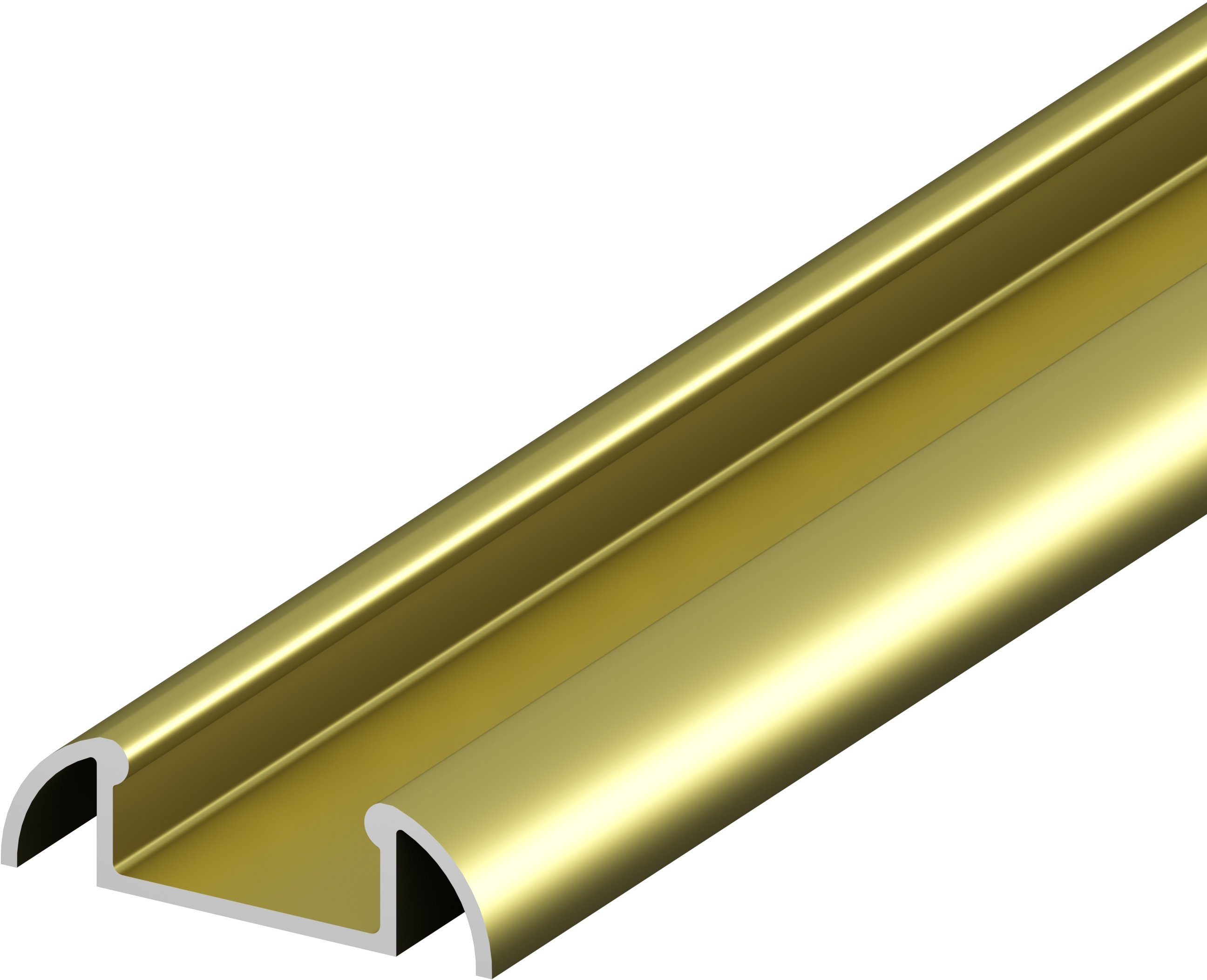 2 Metre Surface Mounted Gold LED Profile P2-1 (24.6mm x 7mm) - Part No ...