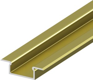 2 Metre Recessed Gold/Brass LED Profile P6-2 (15mm x 6.2mm) - Part No ...